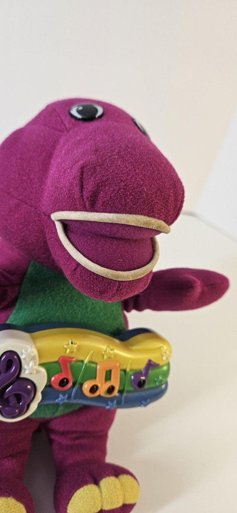 Vtg 2001 Sparkle 'N Sing Barney Plush Toy W/ Music & Lights BROKEN ...
