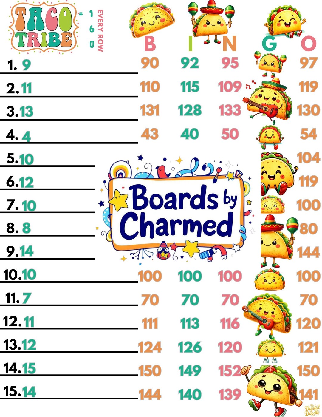 160 WTA Bingo Board |custom Bingo Cards| DIY Bingo Game| Online Bingo ...