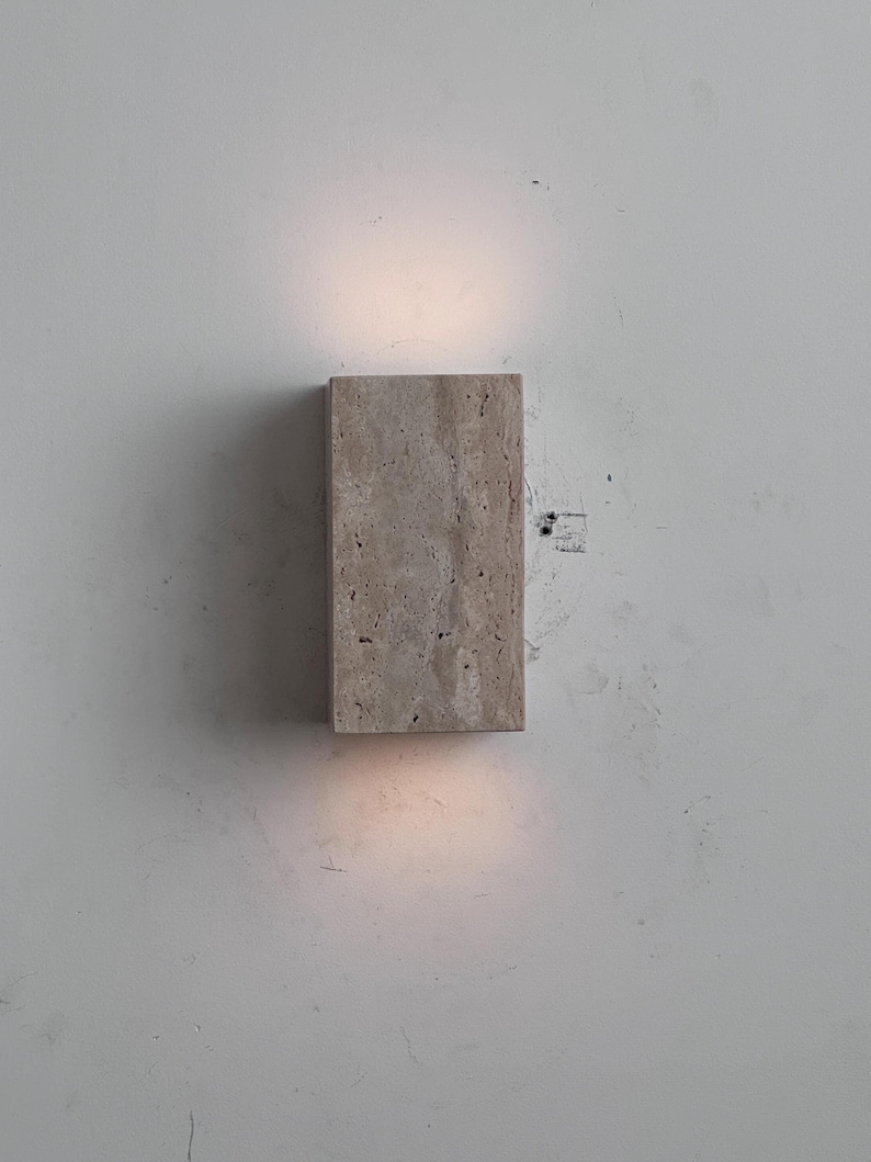 Handmade Calacatta Viola Cube Wall Sconce, Minimalist Stone Wall Lamp ...