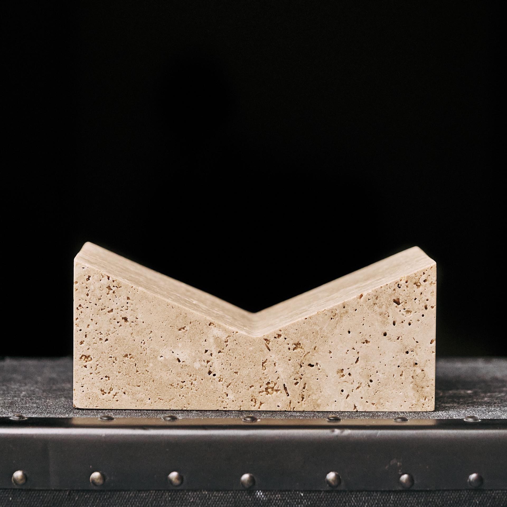 Natural Travertine Bookstand, Minimalist Stone Book Holder, Recipe ...