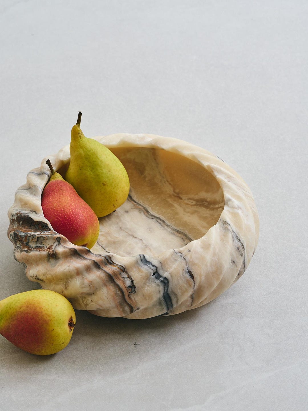 Marble Serving Plate With Wave Pattern, Fruit Bowl, Home Gift ...