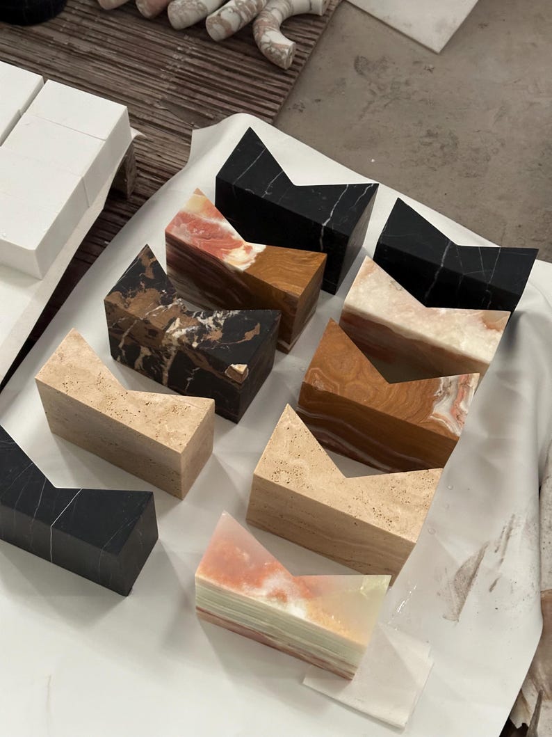 Nero Portoro Marble Bookstand in 3 Sizes, Marble Bookstand, Book Holder ...