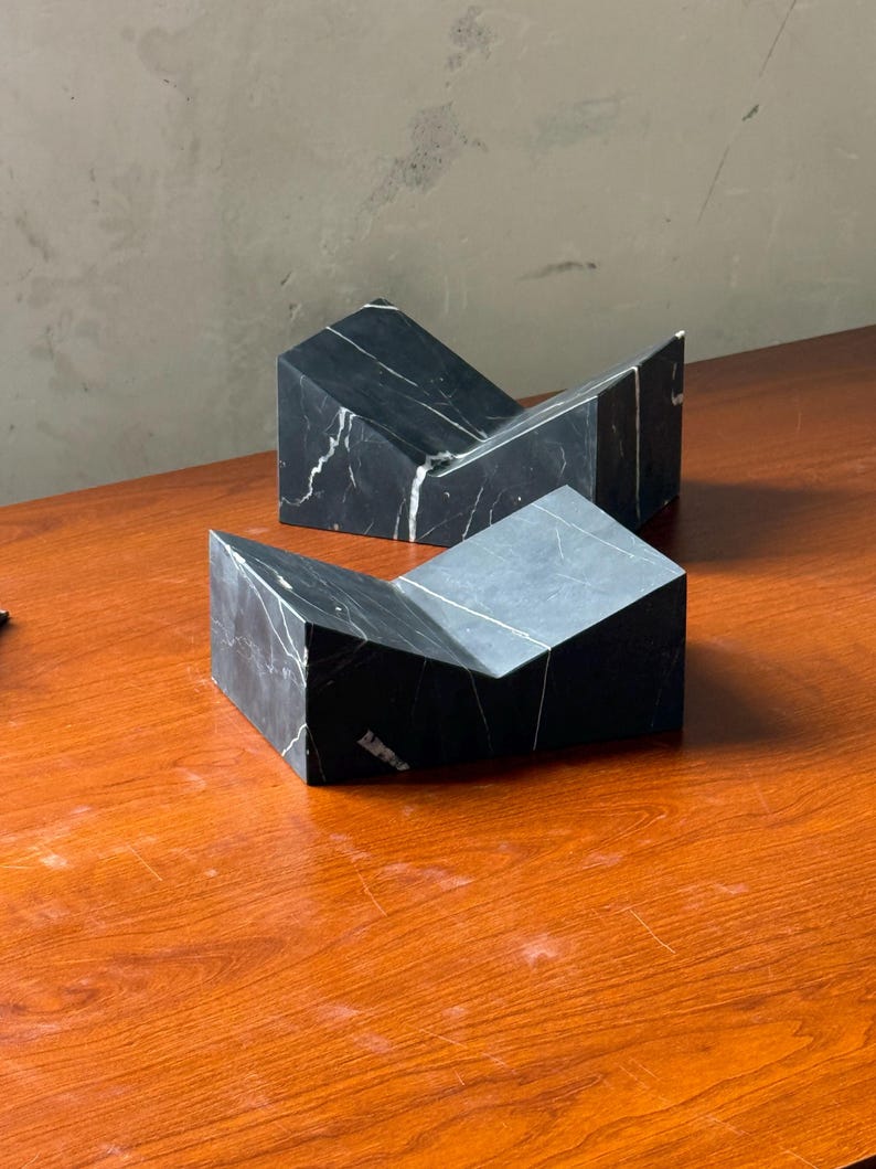 Nero Marquina Marble Bookstand in 2 Sizes, Marble Bookstand, Book ...