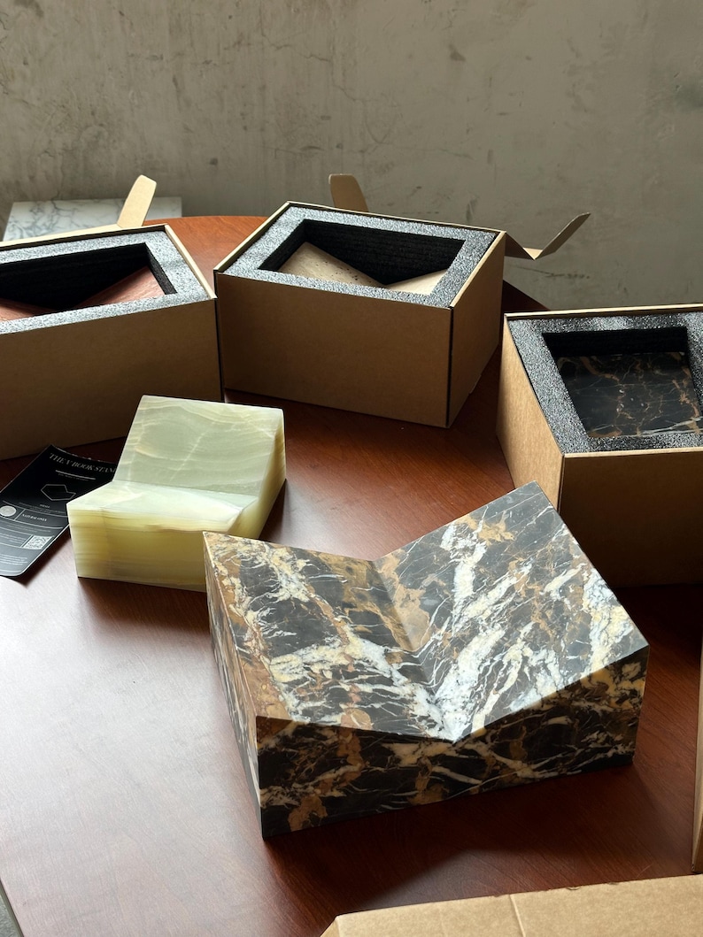 Nero Portoro Marble Bookstand in 3 Sizes, Marble Bookstand, Book Holder ...