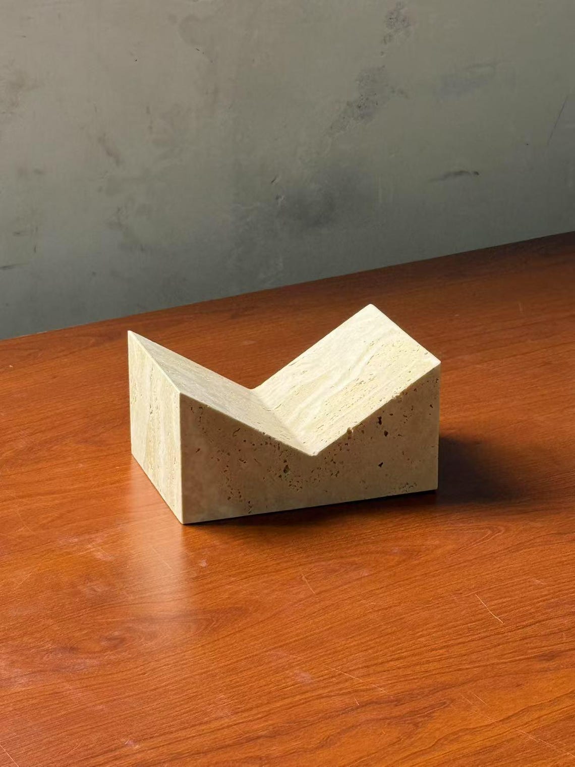 Travertine Bookstand in 2 Sizes, Marble Bookstand, Book Holder, Bookend ...