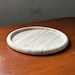 Artisanal Natural Travertine Round Tray – Multifunctional Elegance in 3 ...
