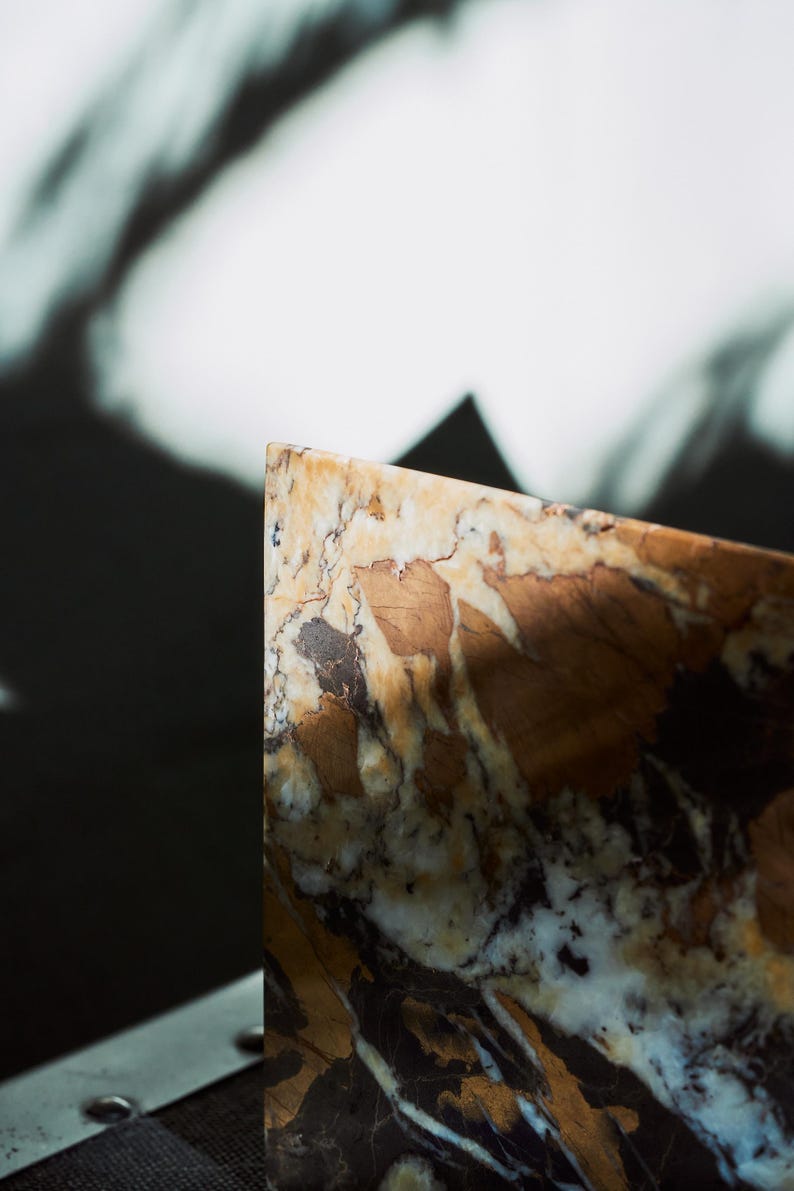 Nero Portoro Marble Bookstand in 3 Sizes, Marble Bookstand, Book Holder ...