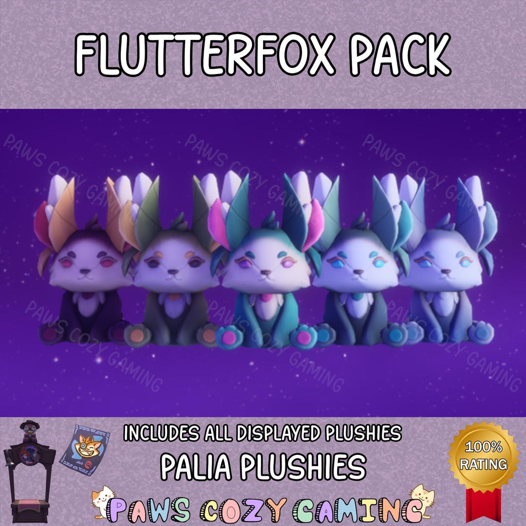 Flutterfox Pack - Leafy Flutterfox Plush - Winter Flutterfox - Summer ...
