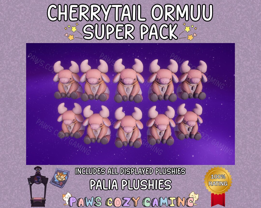 Palia Cherrytail Ormuu Plushies Super Pack - Cherrytail Ormuu 10 Pack ...