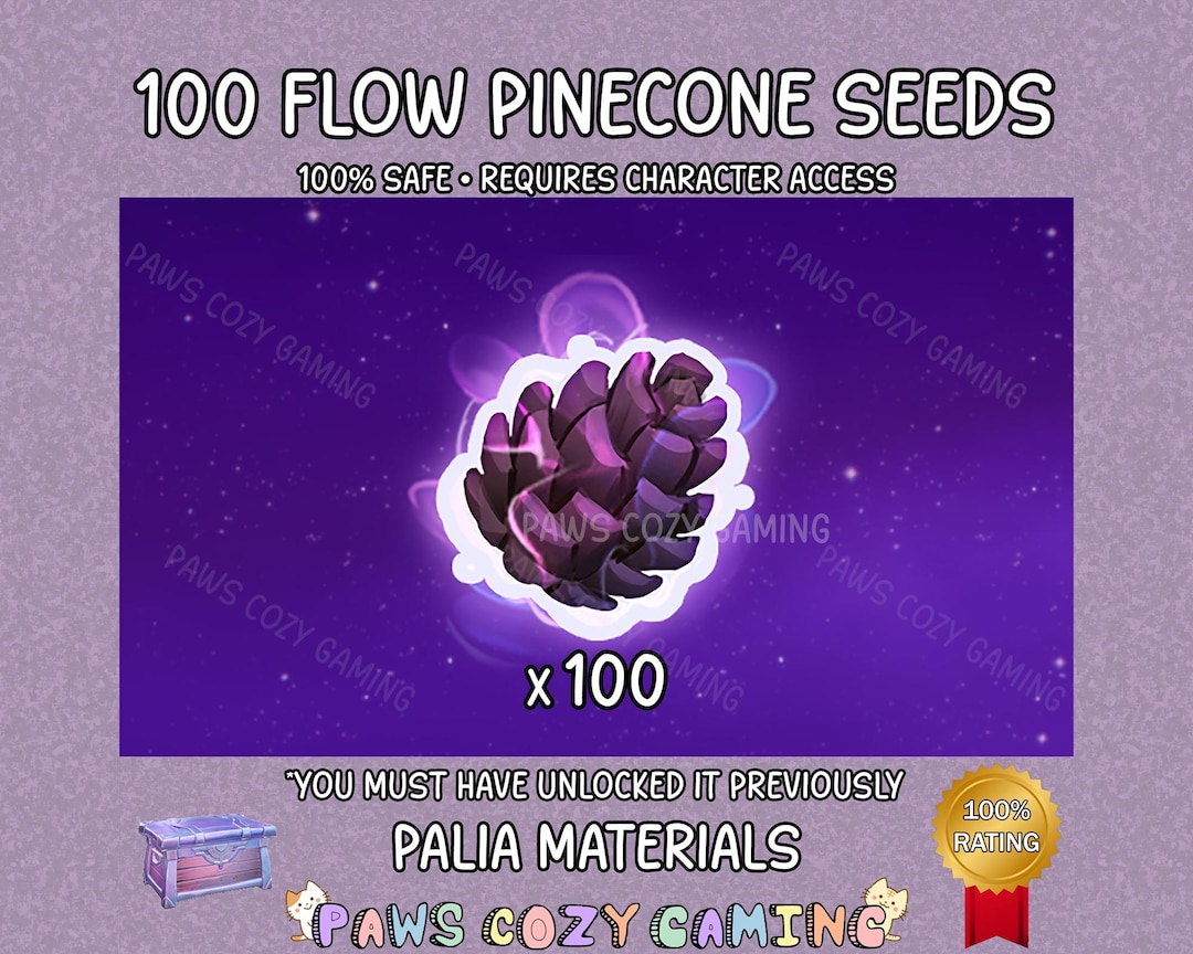 Palia Flow Pinecone Seeds Small Pack - 100 Flow Pinecone Seeds - Palia ...