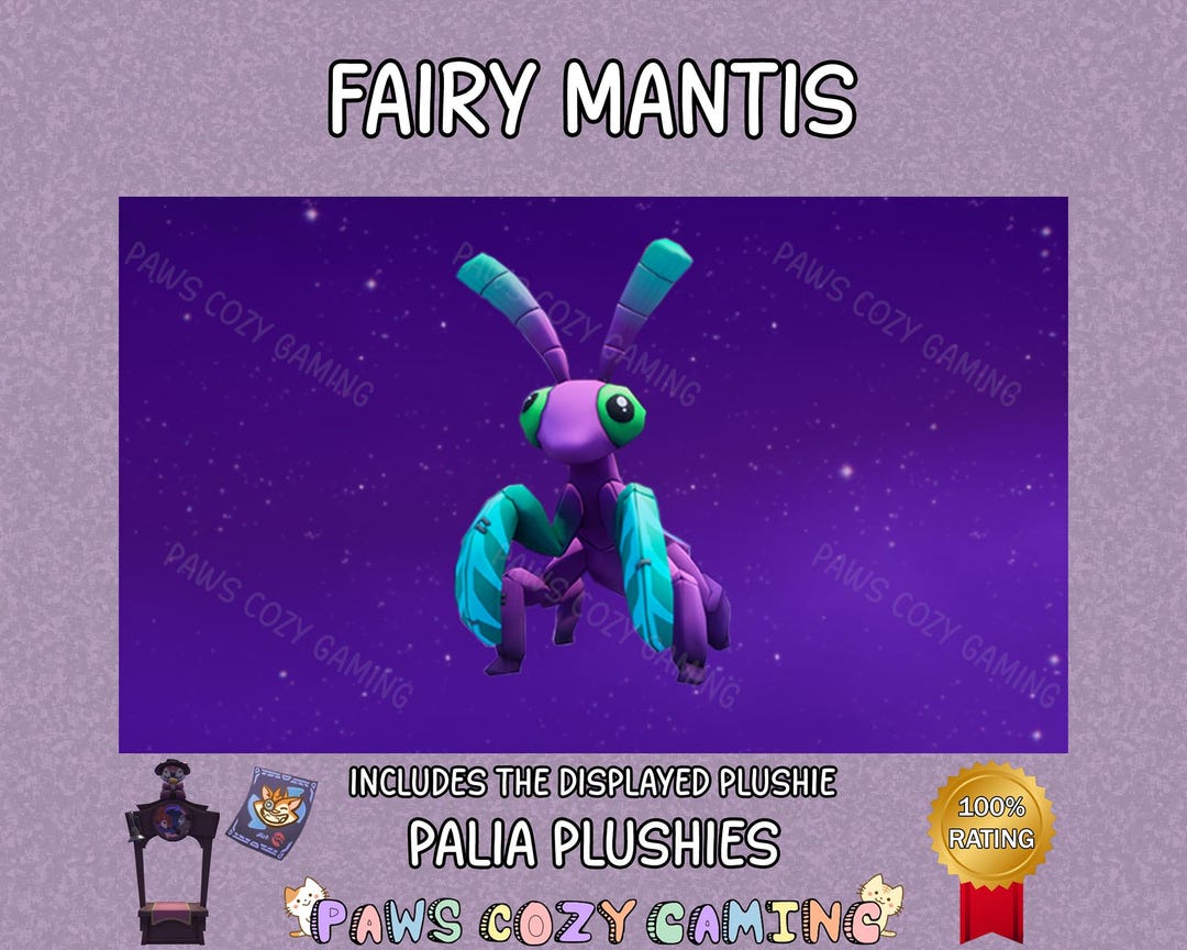 Palia Fairy Mantis Plushie - Palia Community Plushie - Elusive Fairy ...
