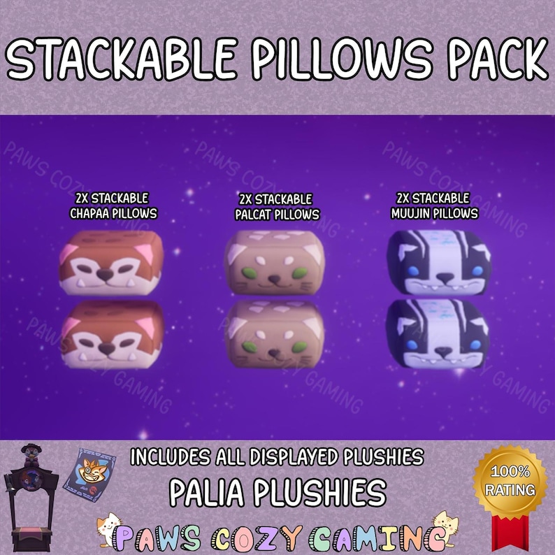 Palia Stackable Pillows - Palia Chapaa Pillow - Palia Palcat Pillow ...
