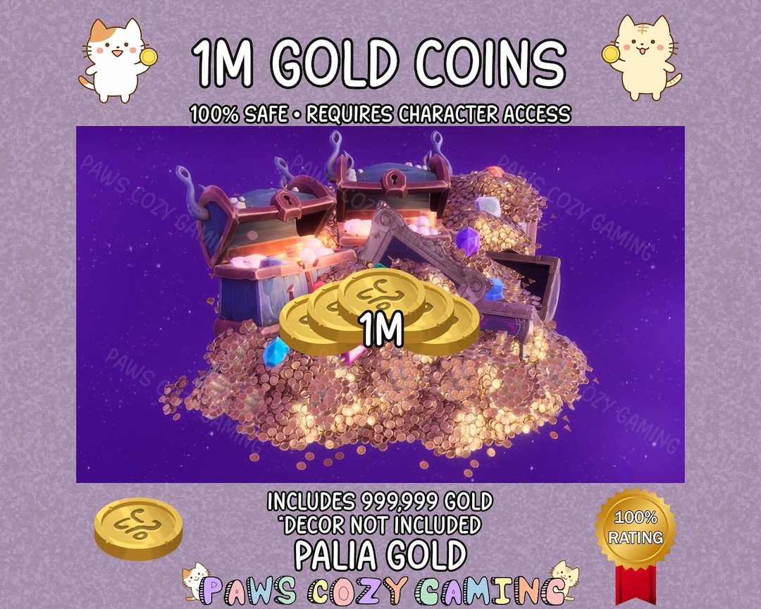 Palia Treasure Large Gold Pack - 999,999 Gold - Palia 1M Treasure ...