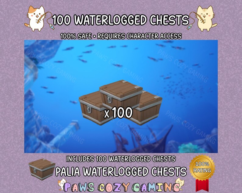 Palia Waterlogged Chests Large Pack - 100 Palia Waterlogged Chests ...