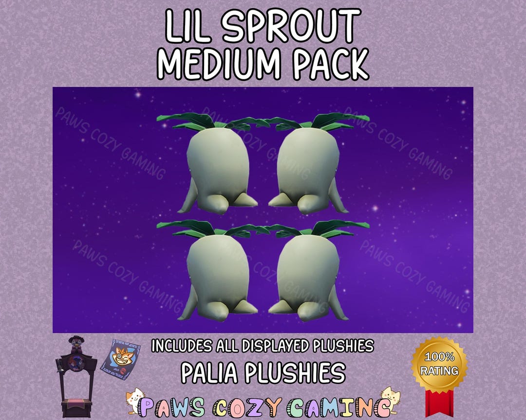 Palia Lil Sprout Plushies Medium Pack - Little Sprout Plush - Plant ...