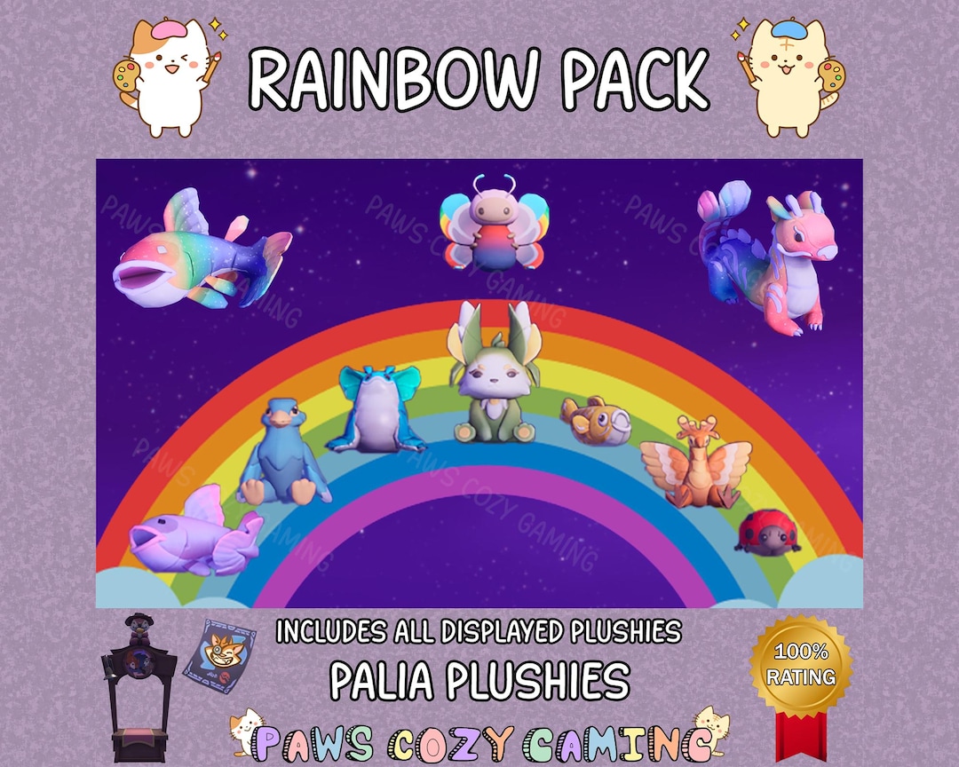 Palia Rainbow Pack Rainbow Maji Plushie Prismfish Rainbow