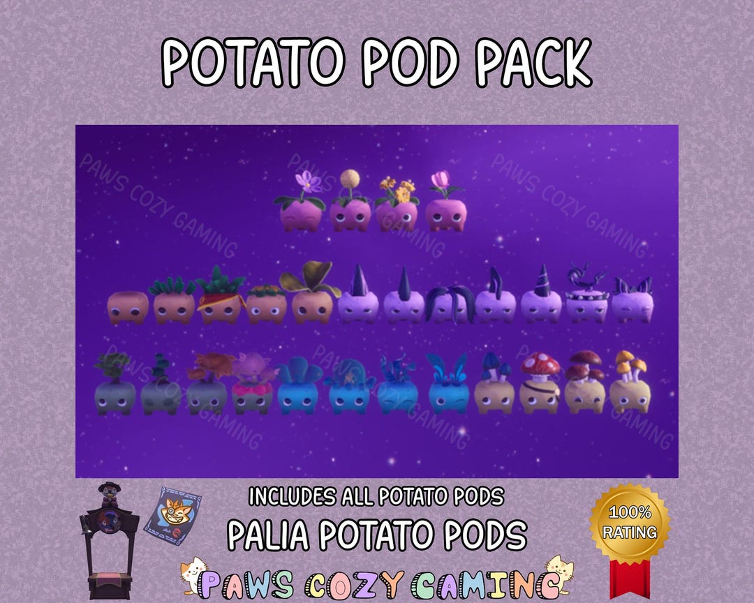 Palia Potato Pod Complete Pack - Prettypod - Potato Pod - Rockerpod ...