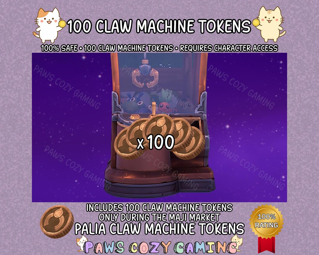 Palia Claw Machine Token Large Pack - 100 Maji Market Claw Machine ...