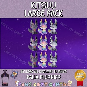 Palia Path of the Kitsuu Large Pack - Palia Obsidian Kitsuu Plush ...