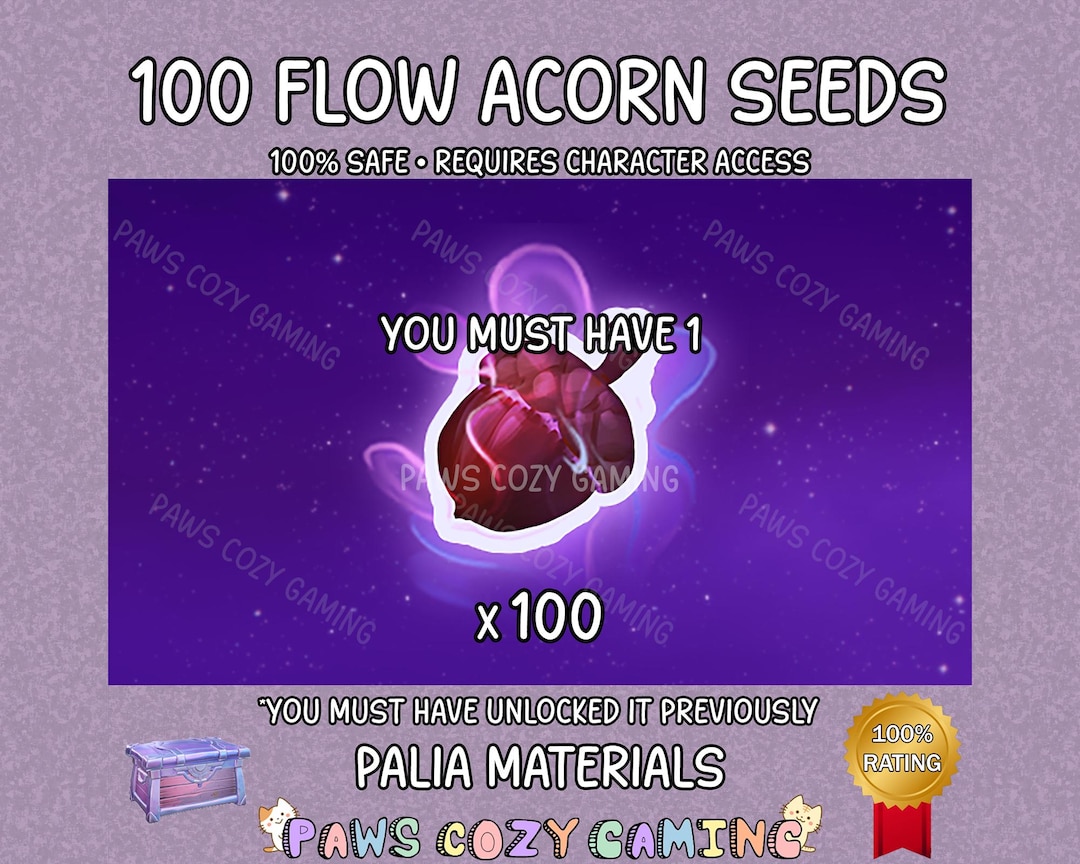 Palia Flow Acorn Seeds Small Pack - 100 Flow Acorn Seeds - Palia Garden ...