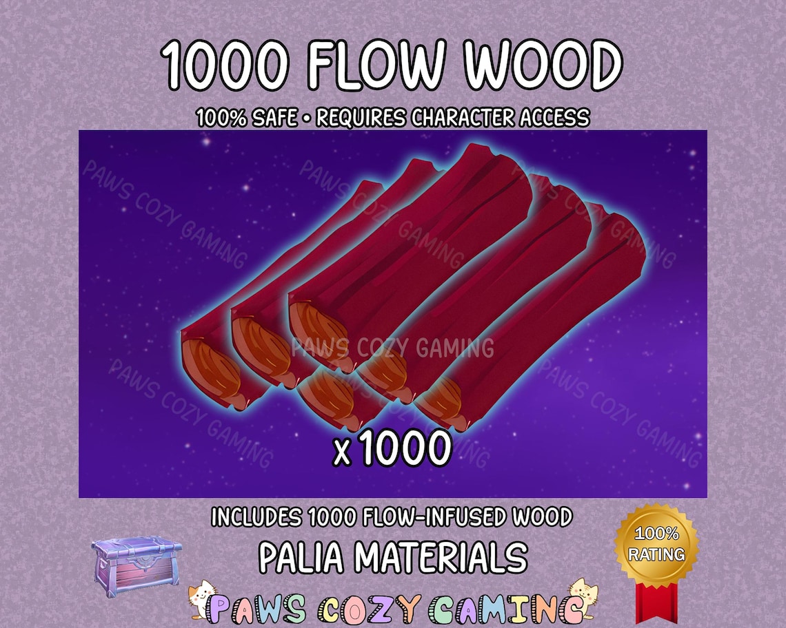 Palia Flow Wood Giga Pack - 1000 Raw Flow Wood - Palia Flow Wood ...