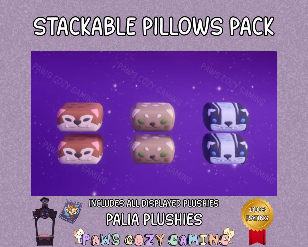 Palia Stackable Pillows - Palia Chapaa Pillow - Palia Palcat Pillow ...