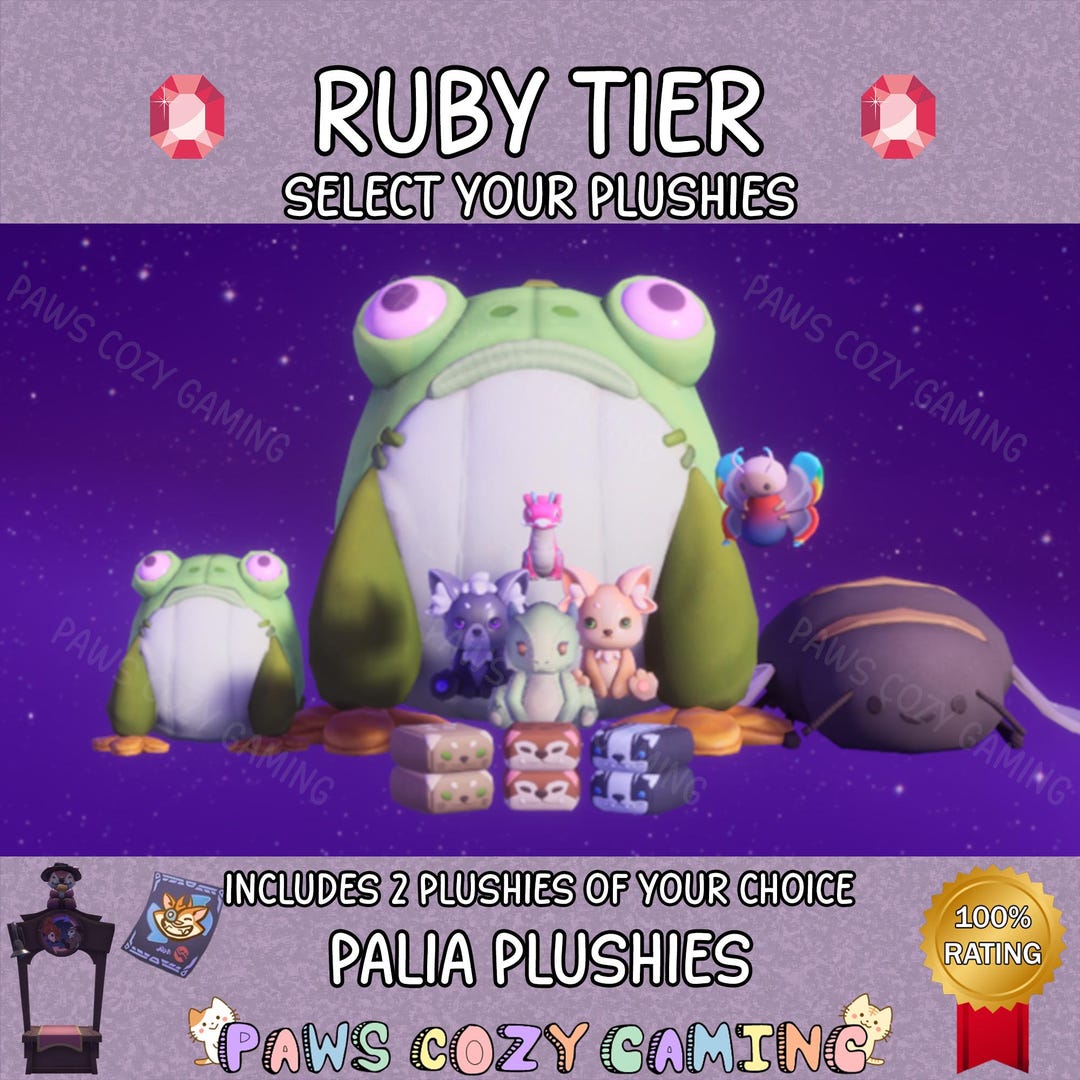 Palia Ruby Tier Plushies - Madrinas Pink Maji Dragon - Giga - Nox Sandi ...
