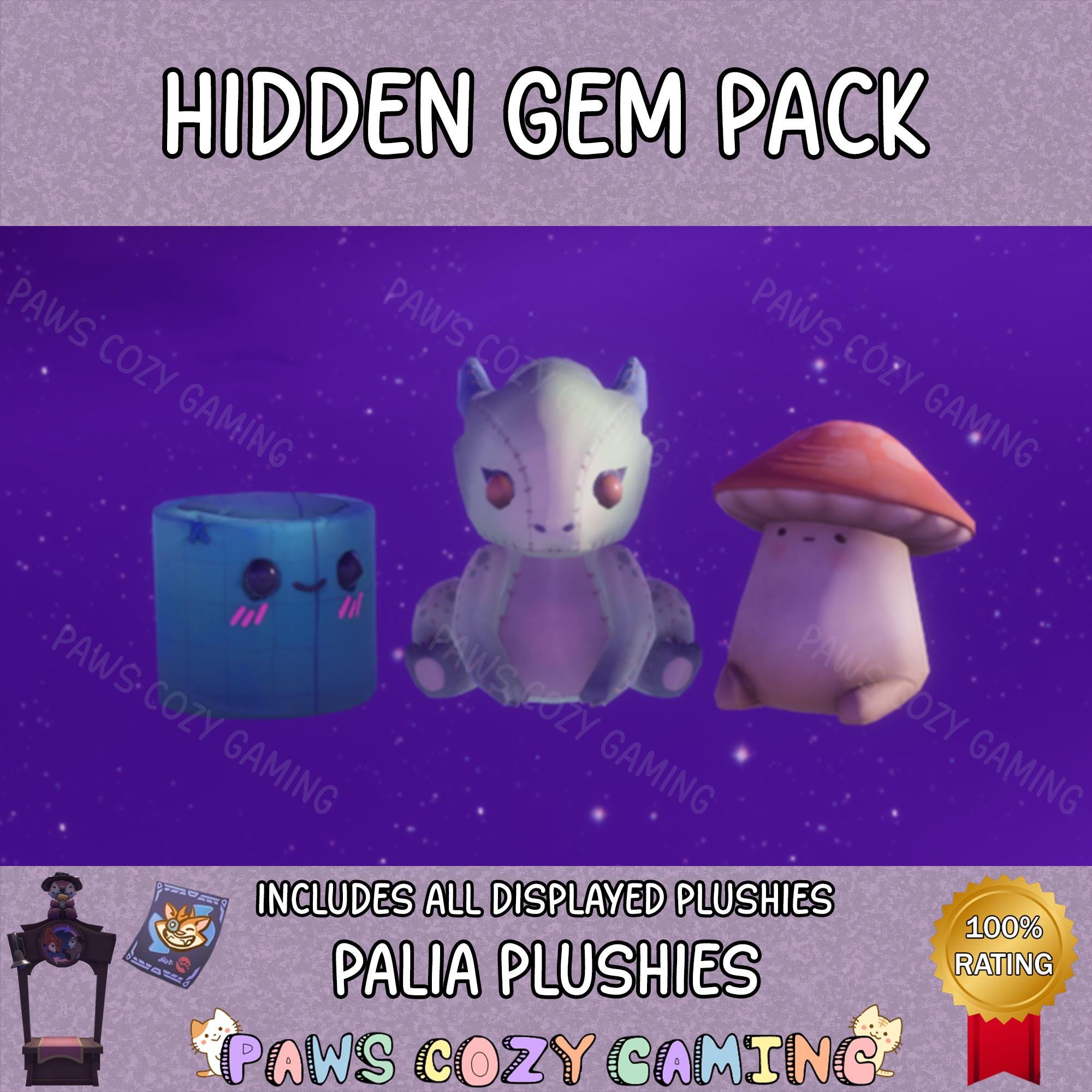 Hidden Gem Pack - Cyl - Nibbles Plushie - Fun Guy Plushie - Drake Plush ...