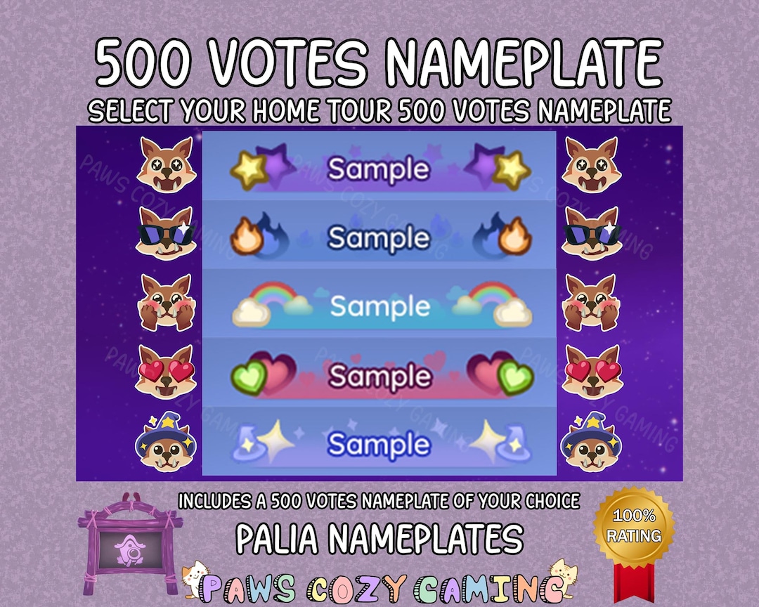 Palia Home Tour 500 Votes Nameplate - Palia House Votes - Reactions ...