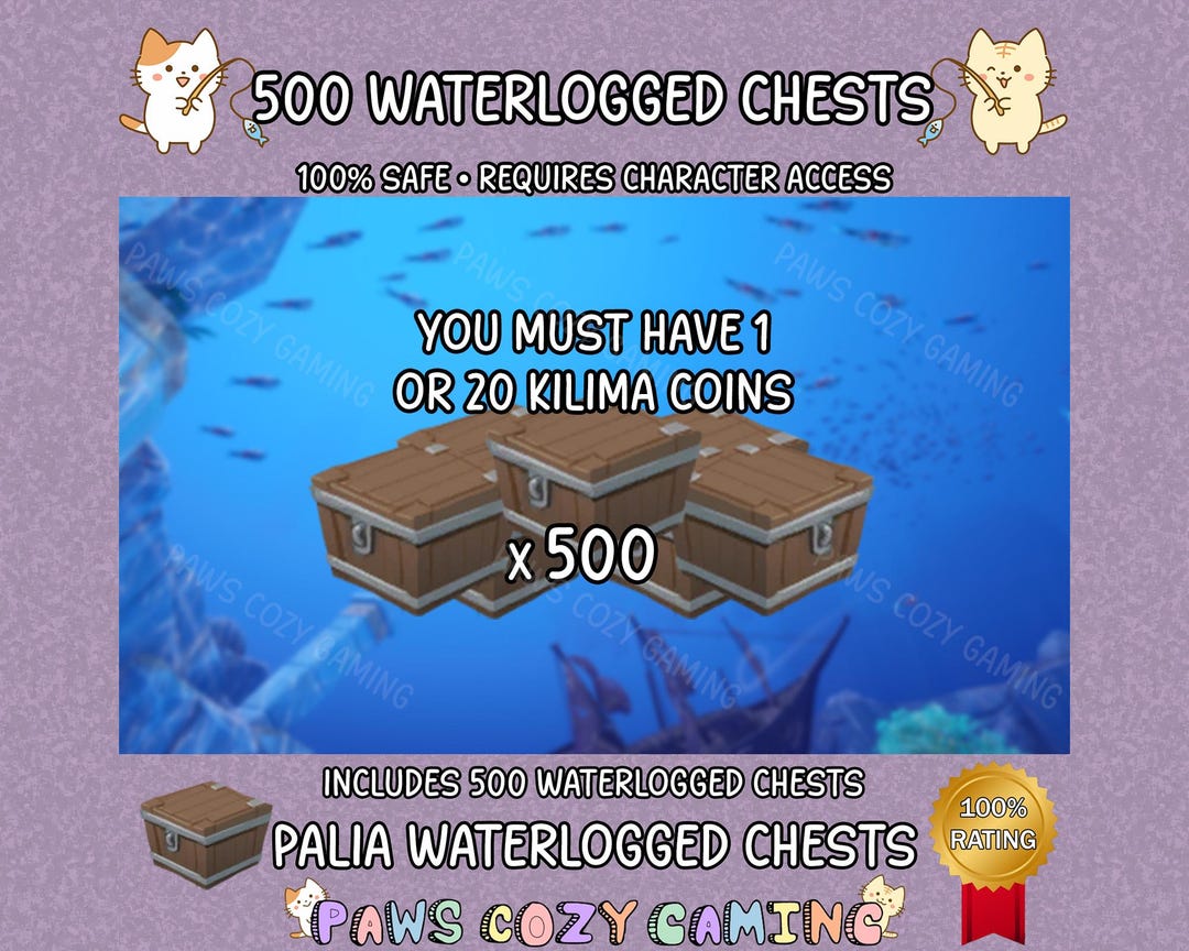 Palia Waterlogged Chests Giga Pack - 500 Palia Waterlogged Chests ...