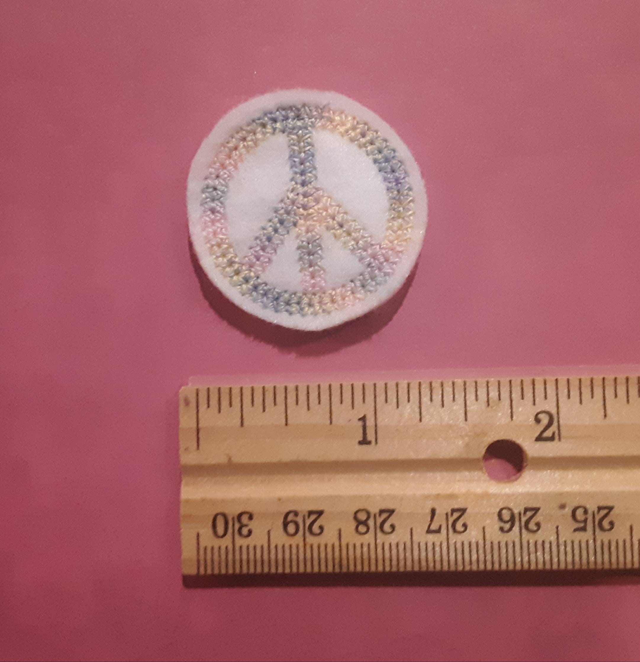 Rainbow Pastel Peace Sign Felties DIY Machine Embroidery | Etsy