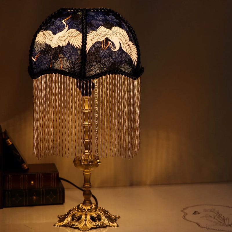 Purple Tassel Table Lamp - Etsy