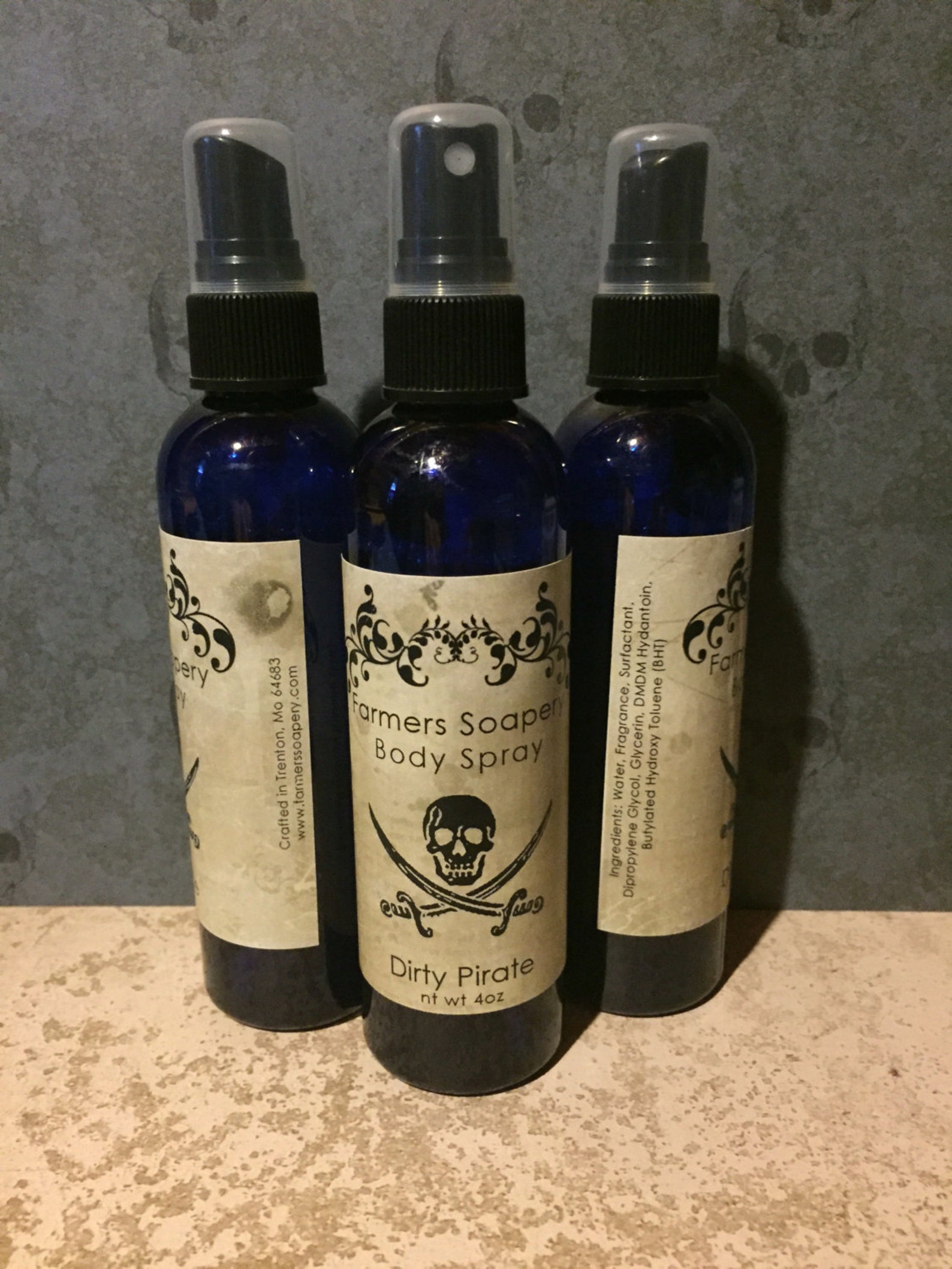Dirty Pirate Scented 4oz Body Spray Bay Rum Body Spritz - Etsy