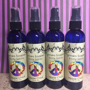 Hippie Chick Scented 4oz Body Spray Lavender Patchouli Body Spritz ...