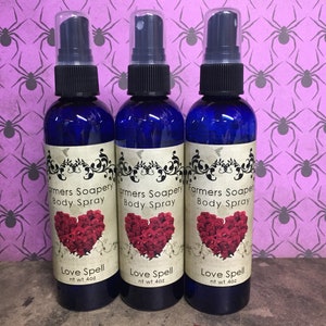 Love Spell Scented 4oz Body Spray Sweet & Fruity Spray Body Spritz ...