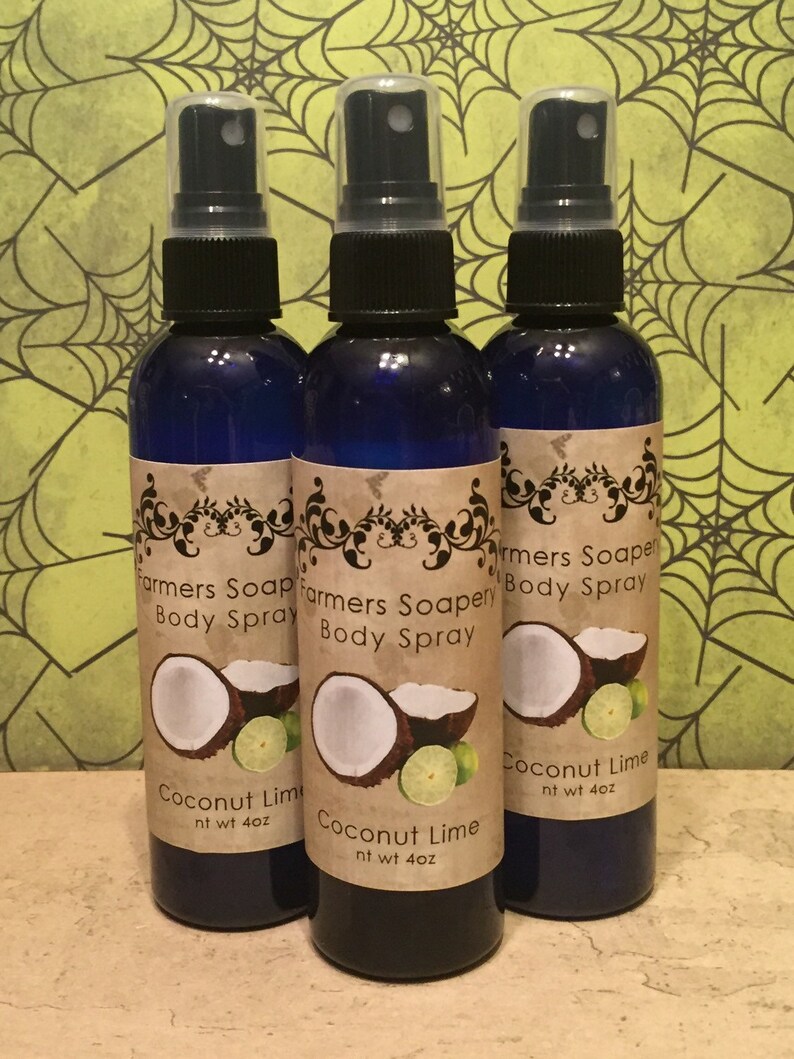 Coconut Lime Scented 4oz Body Spray Body Spritz Fragrance Hair - Etsy