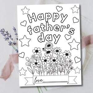 Printable Fathers Day Card | All About Dad Card From Kids | Coloring ...