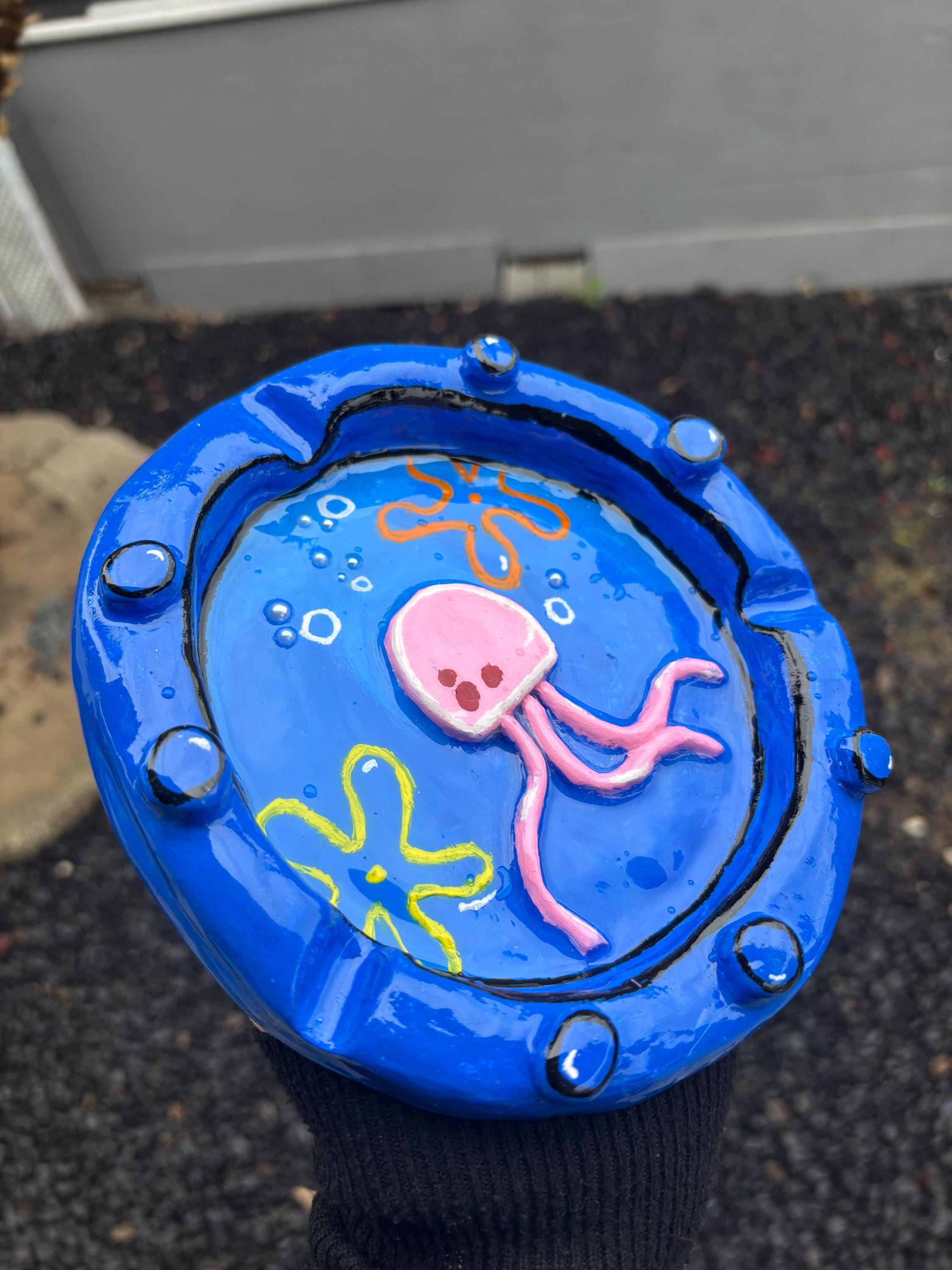 Spongebob Ash Tray, Trinket Dish, Spongebob Gift, Ash Tray, Spongebob ...