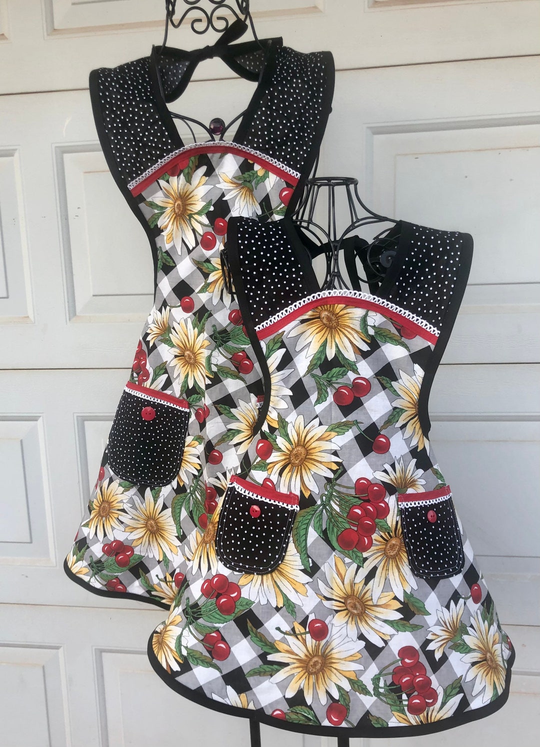 Matching Mother Daughter Retro Apron Set - Etsy