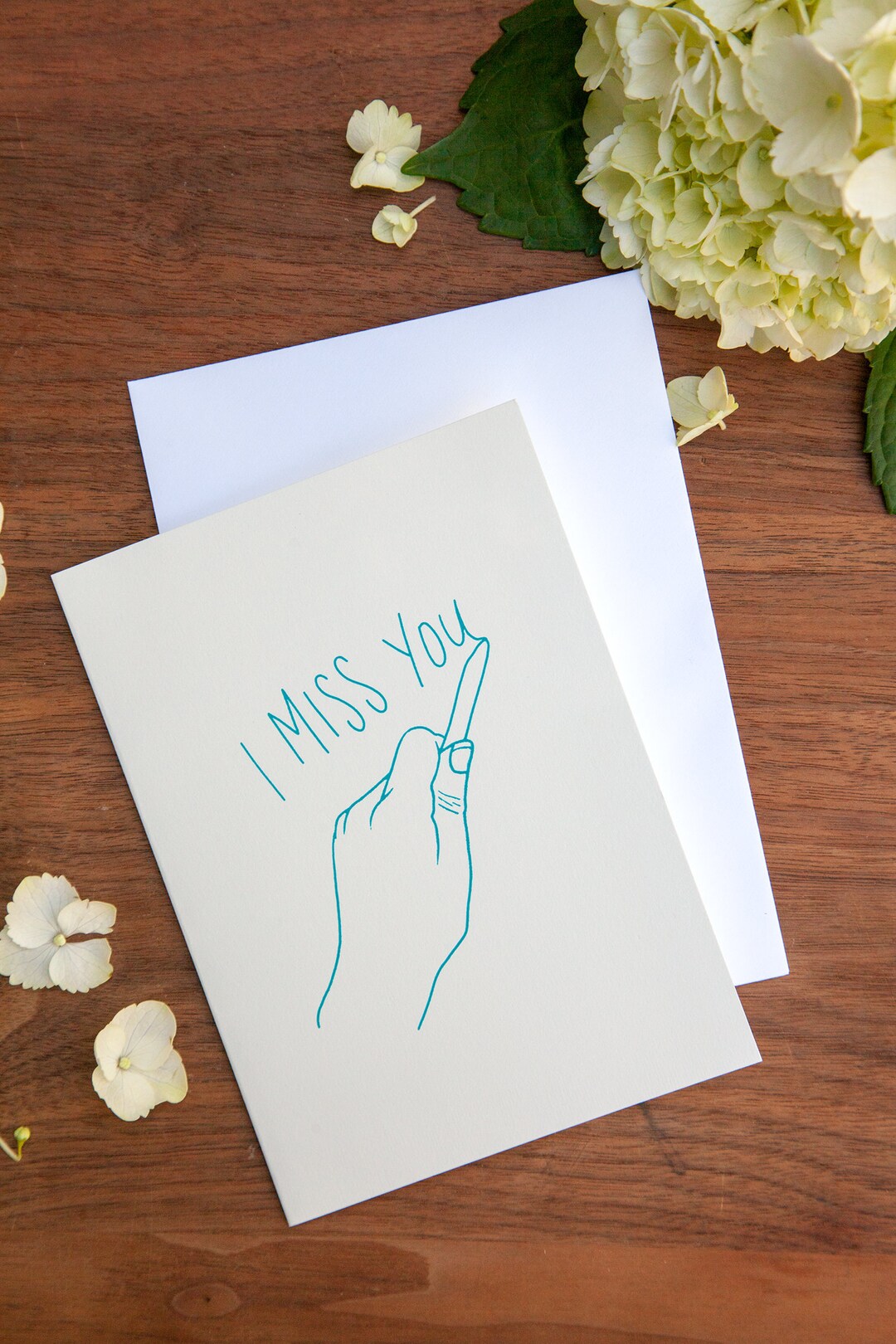 I Miss You - Hand Screenprinted Greeting Card - Etsy