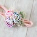 Laurine Lavender Blue Mauve and Vintage Blush Pink Satin Rose Dainty ...