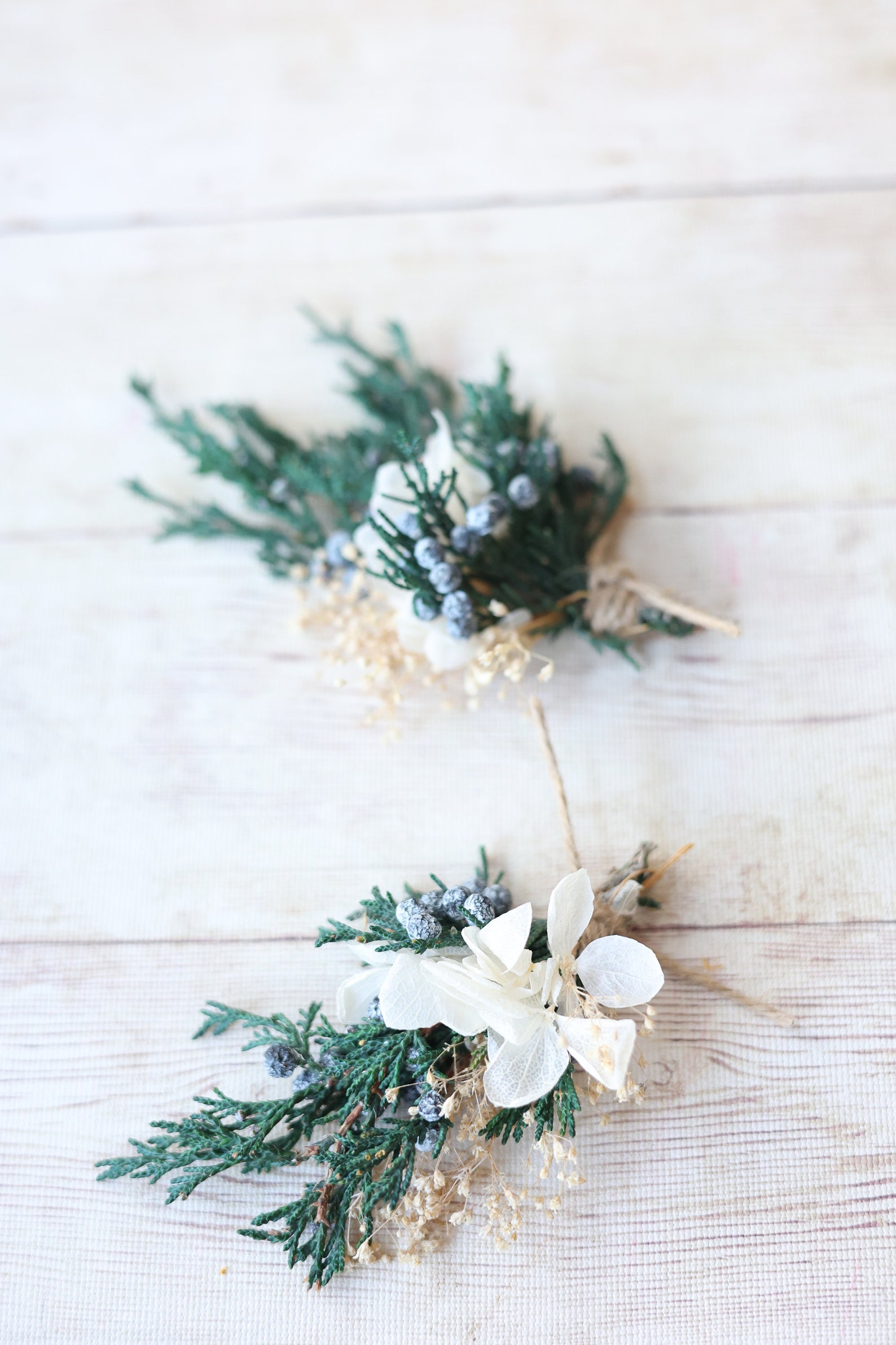 Newborn Juniper Berry Christmas Set: Flower Crown & Mini Bouquet - Etsy