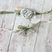 Saige SET Organic Ivory Sage Rosette White Cream Lace Flower Crown Lace ...