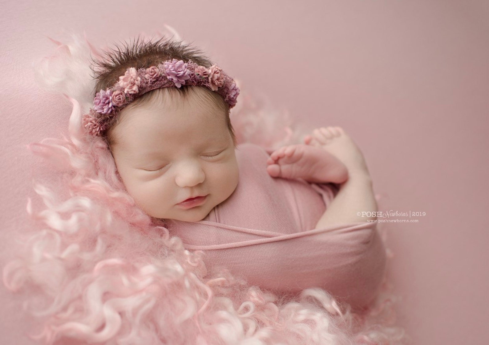 Deana: Pastel Blush Pink Rose Berries Berry Newborn Flower - Etsy