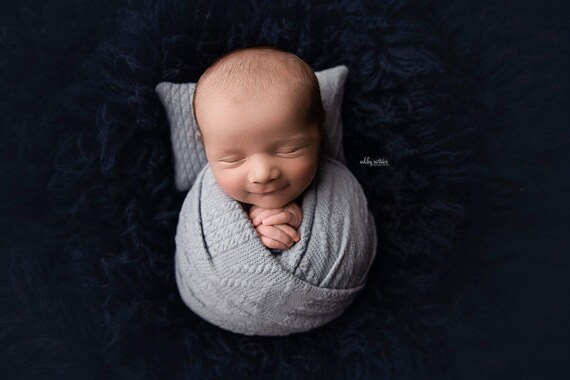 SET Textured Sweater Knit Sky Blue Baby Blue Newborn Stretch - Etsy