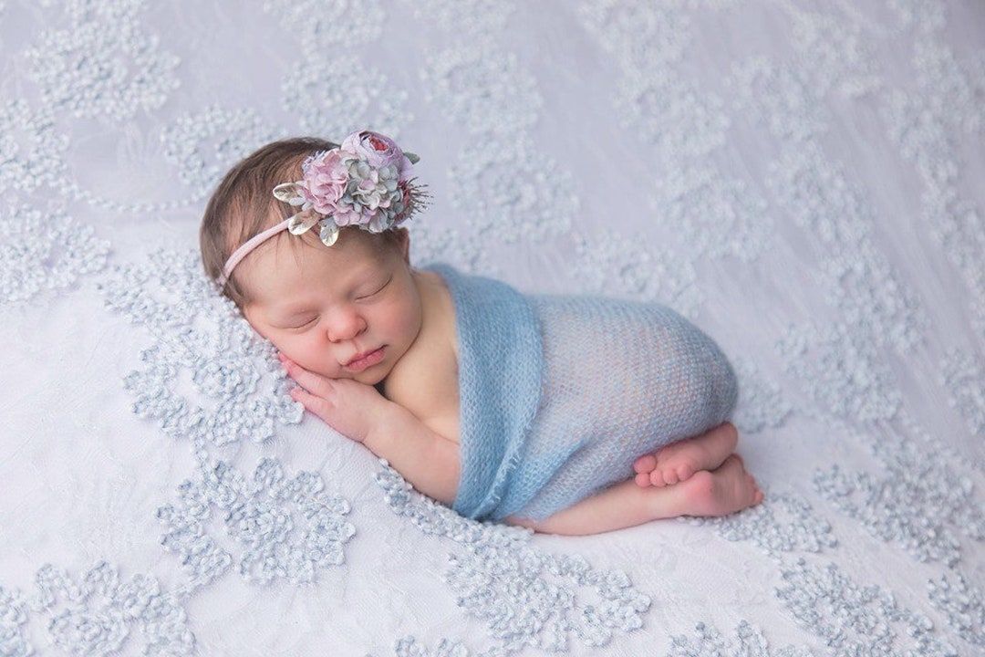 Moonstone Blue Lilac Purple Gold Berries Dainty Delicate Newborn ...