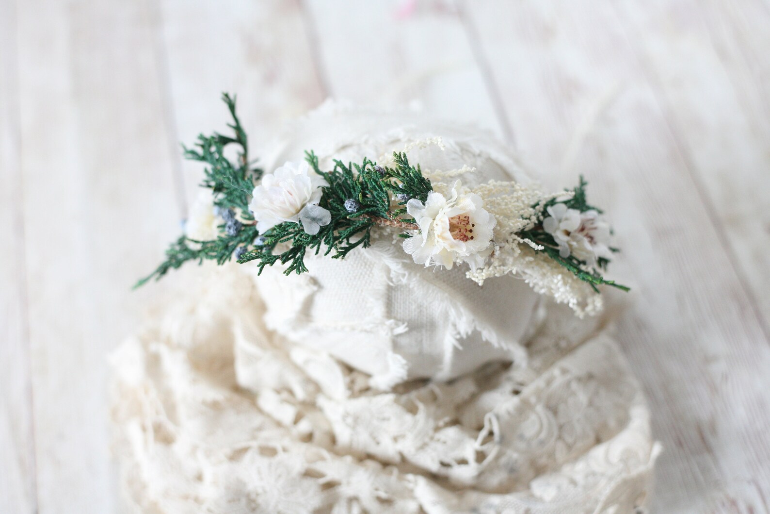 Juniper Newborn Juniper Berries Christmas Organic Flower Crown | Etsy