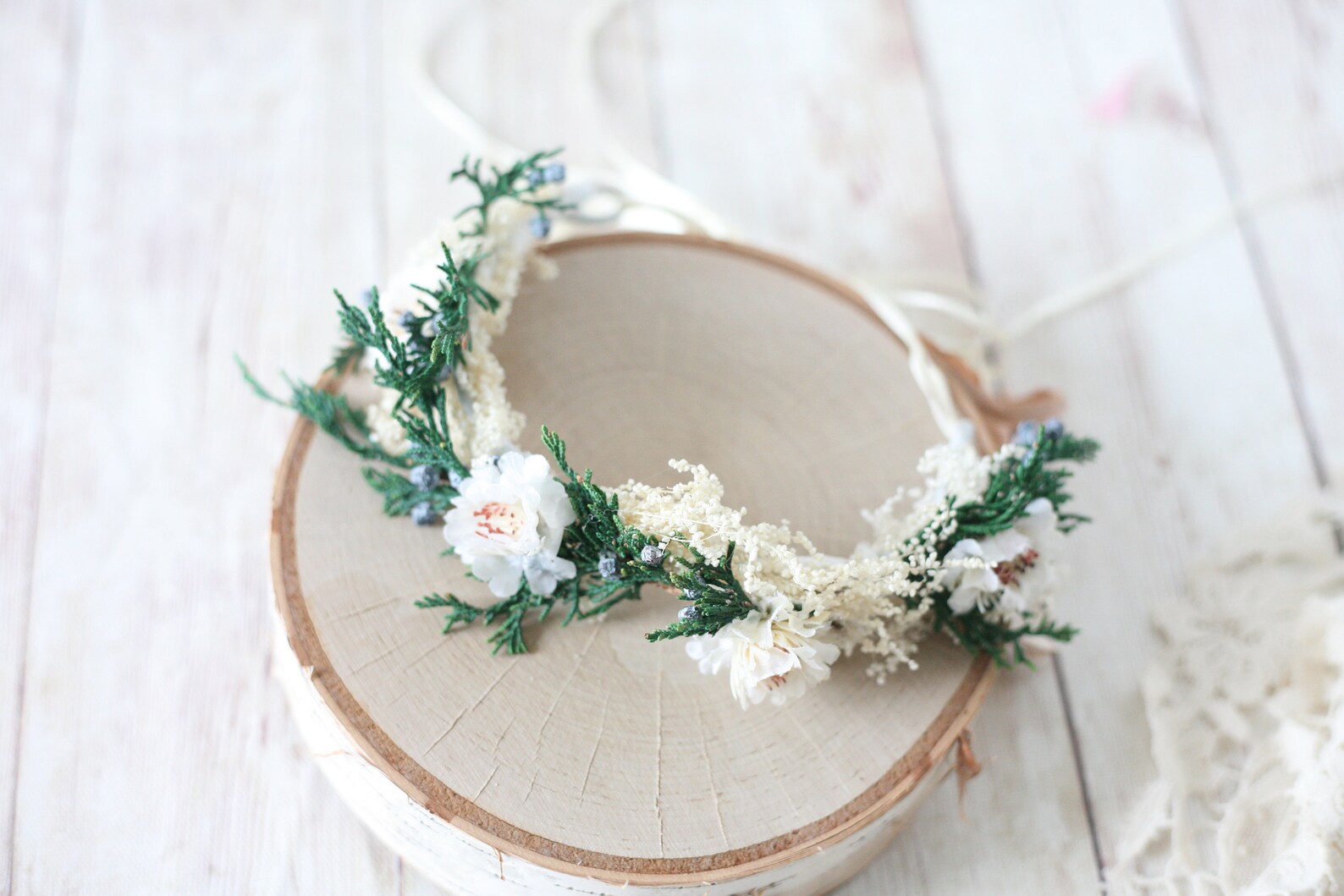 Juniper Newborn Juniper Berries Christmas Organic Flower Crown | Etsy