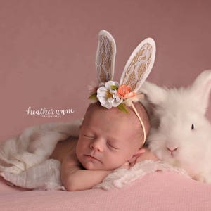 Some Bunny to Love Easter Spring Bunny Rabbit Flower Crown Headband - Etsy
