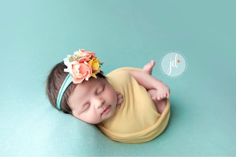Somerset Fall Yellow Mustard Newborn Boho Flower Crown Newborn Organic ...